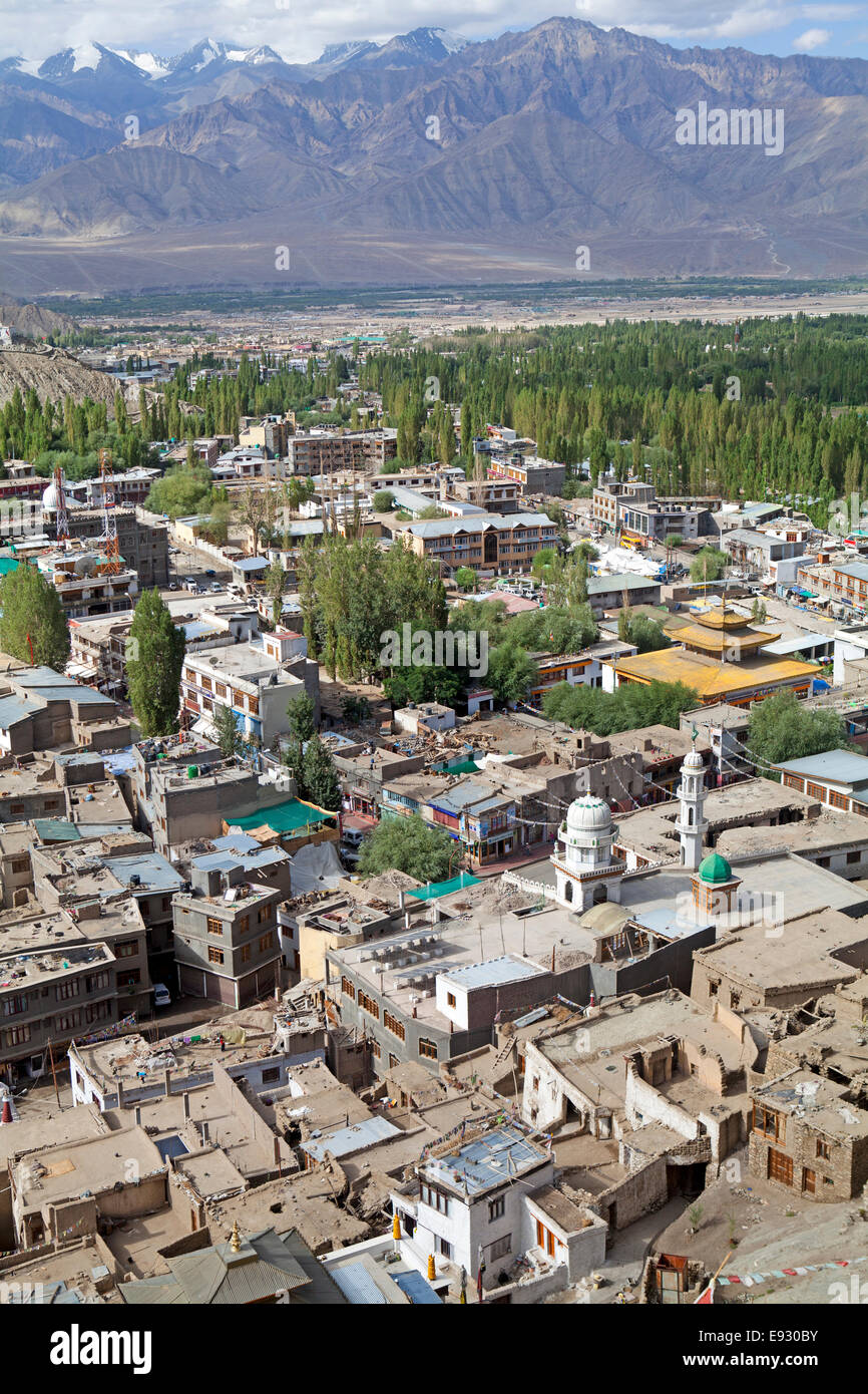 View over the rooftops of Leh Stock Photo - Alamy