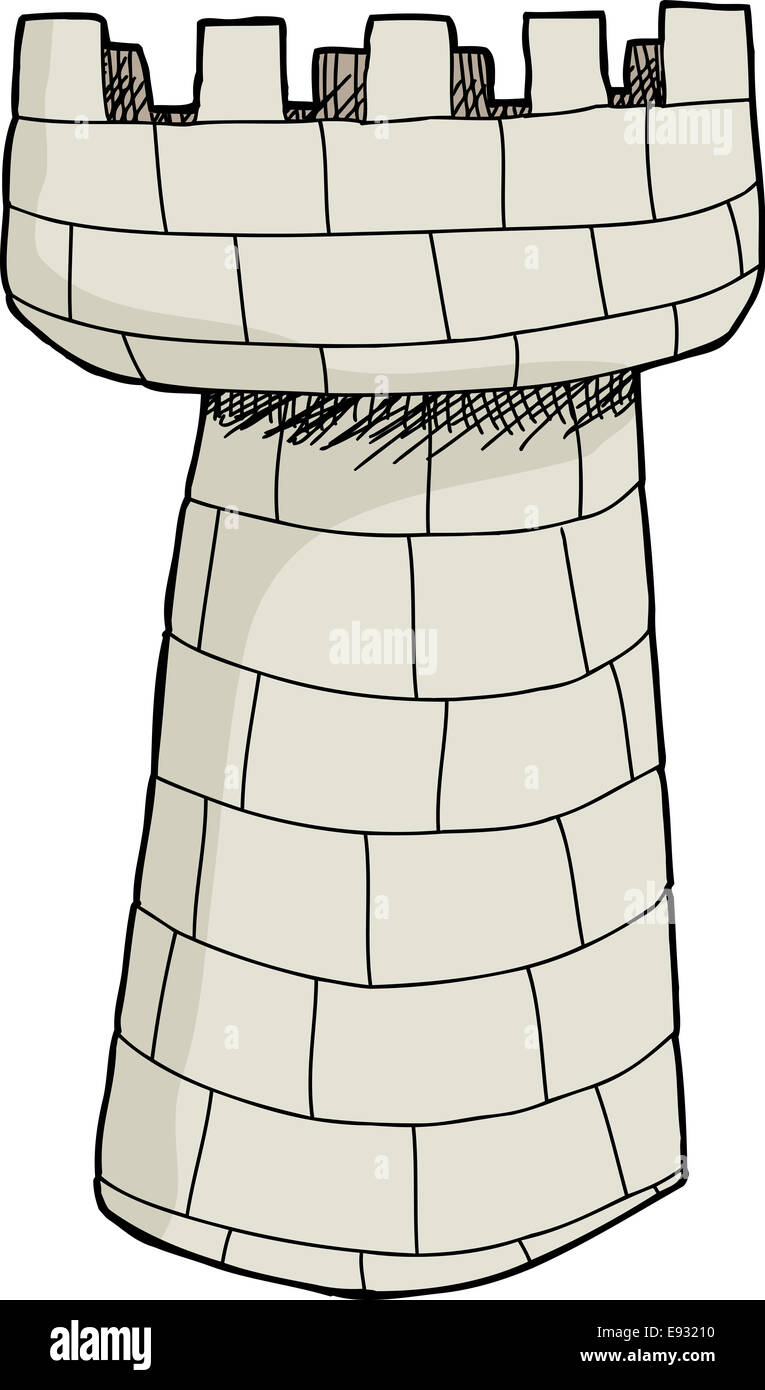 Hand drawn cartoon castle tower hi-res stock photography and images - Alamy