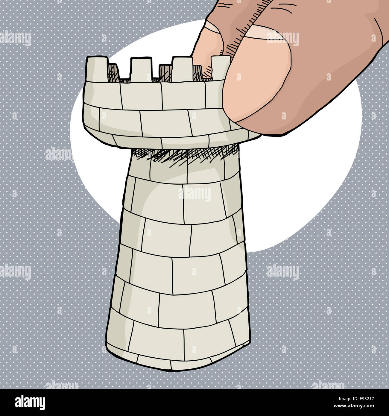 Cartoon illustration rook chess piece hi-res stock photography and ...