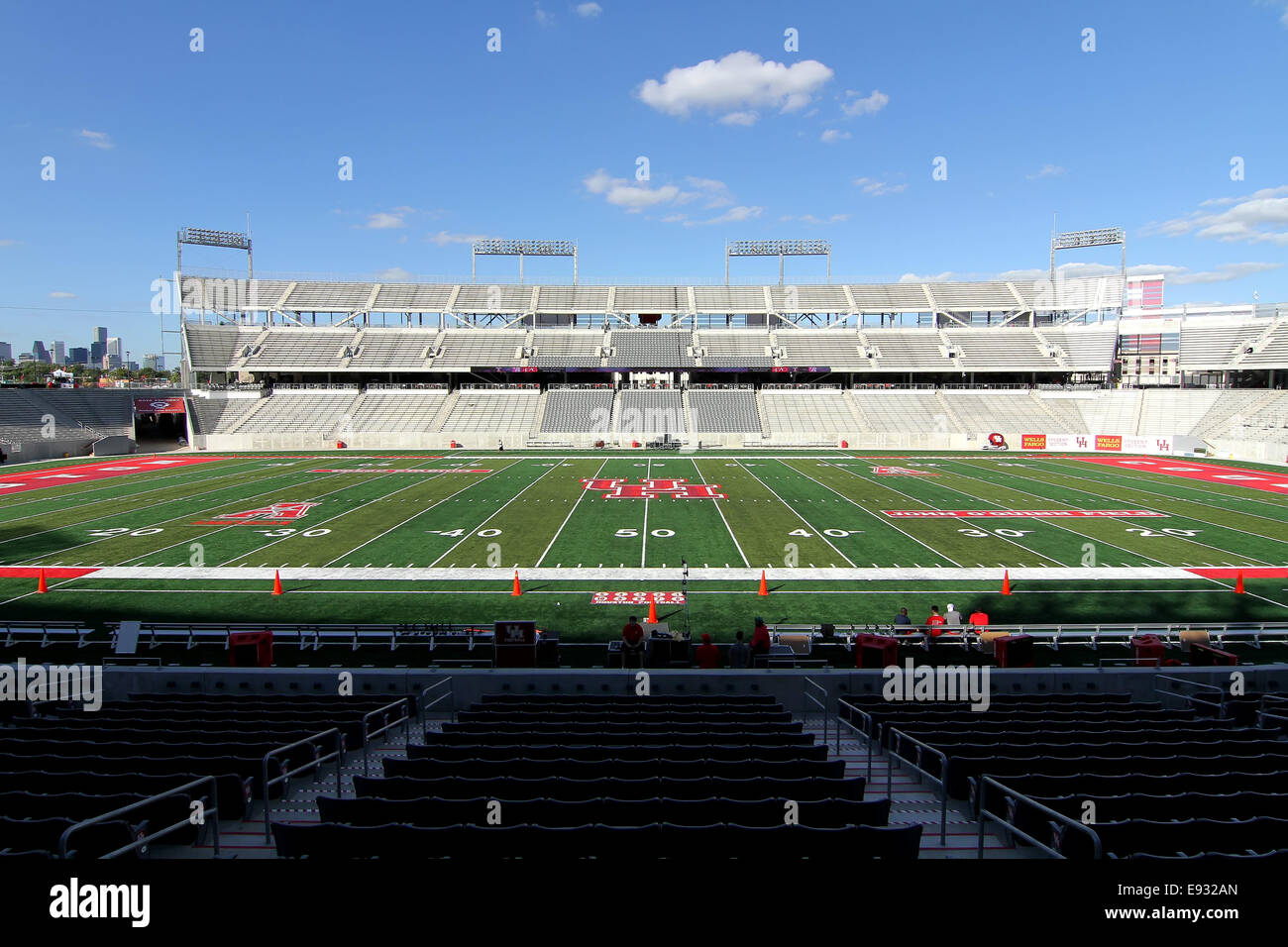 Houston, TX, USA. 17th Oct, 2014. A general shot of TDECU Stadium prior ...
