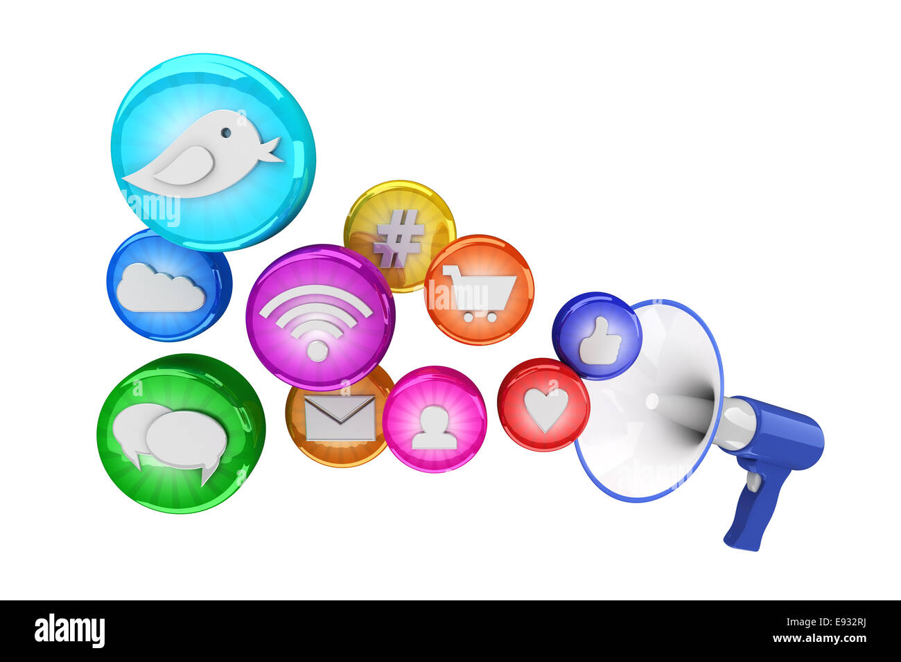 Social media networking Cut Out Stock Images & Pictures - Alamy