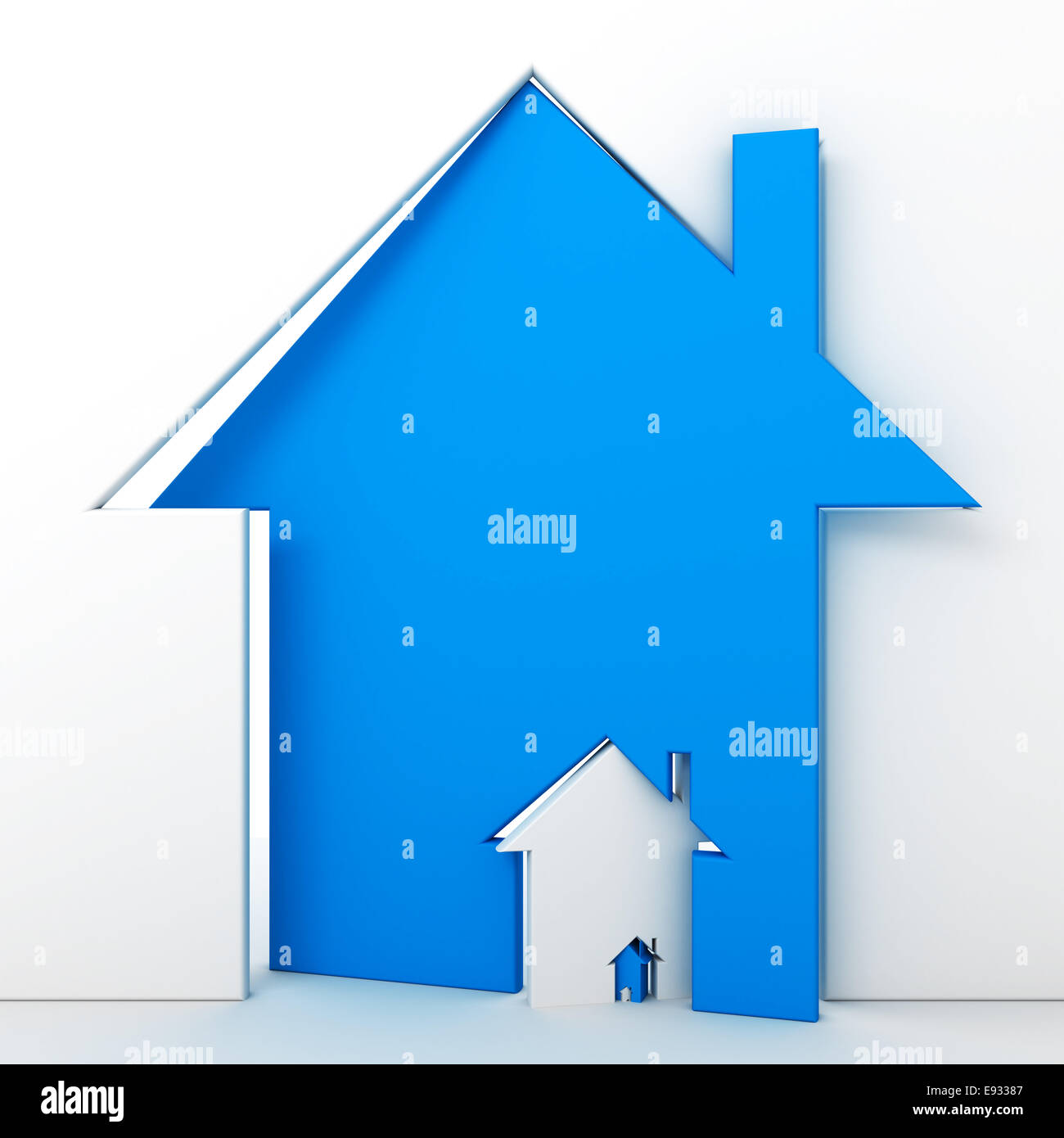 Blue house building graphic hi-res stock photography and images - Alamy