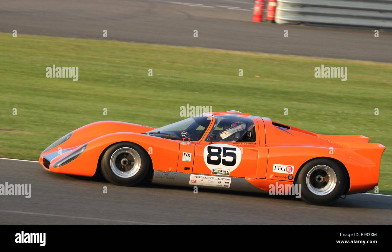 Classic sportscars racing during a meeting for historic cars at the ...