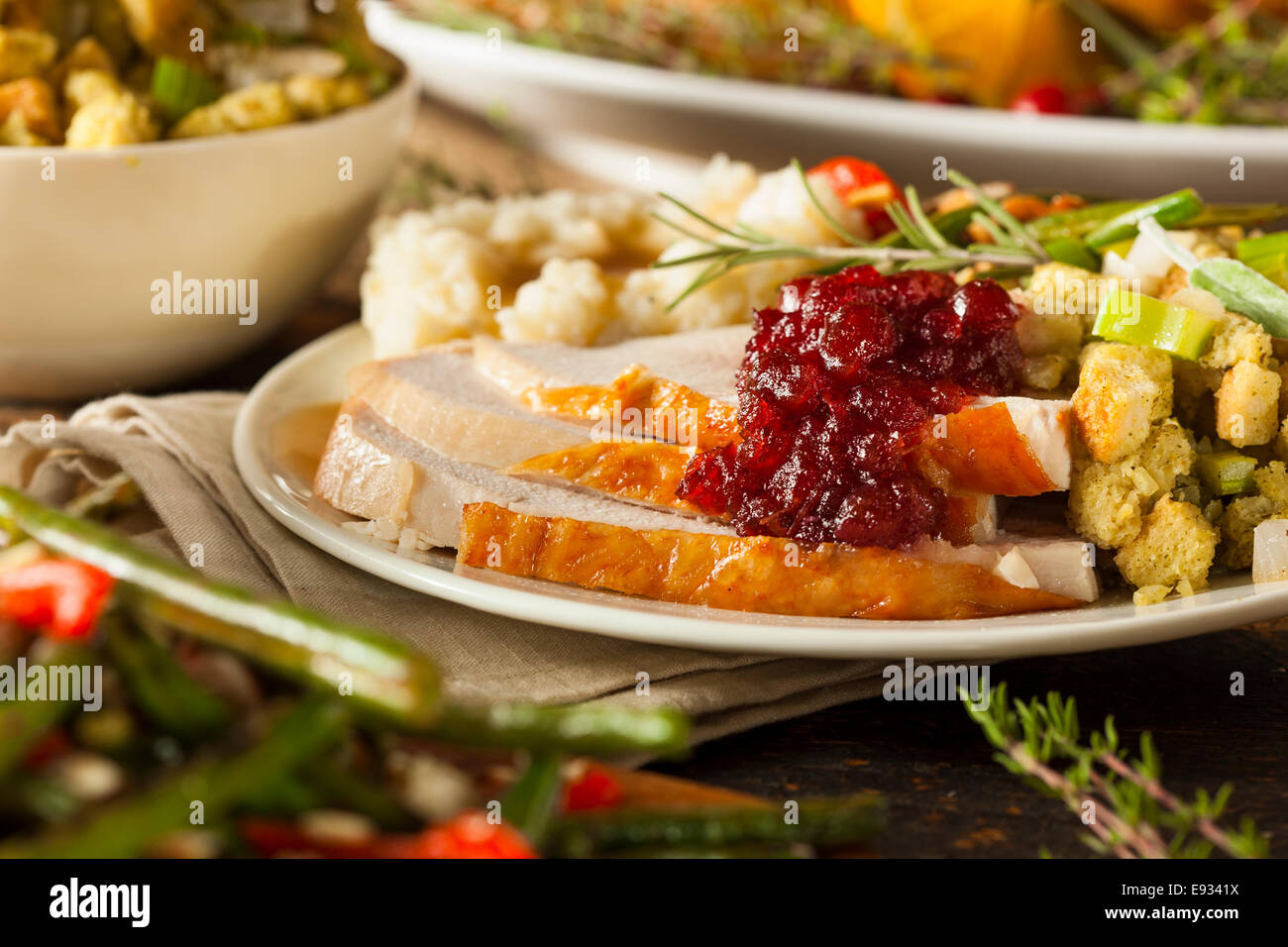 Thanksgiving dinner plate hi-res stock photography and images - Alamy