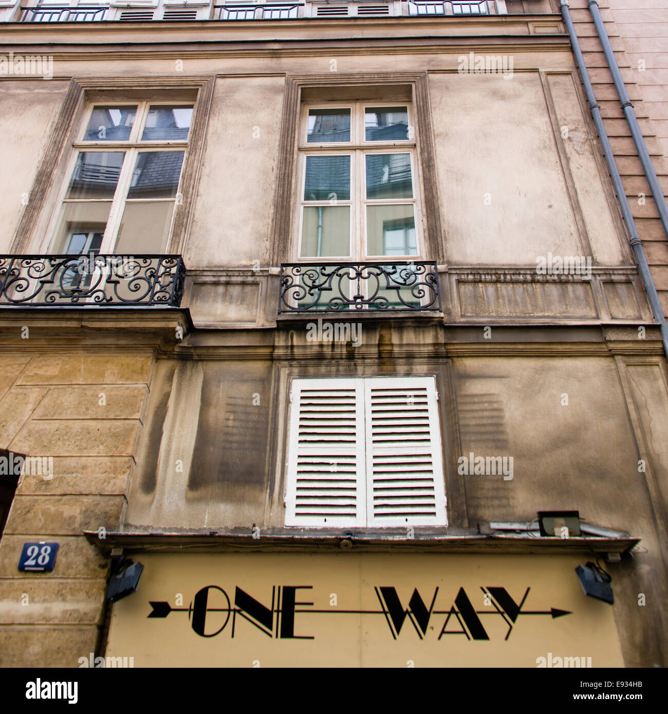 One way, Paris, France Stock Photo - Alamy