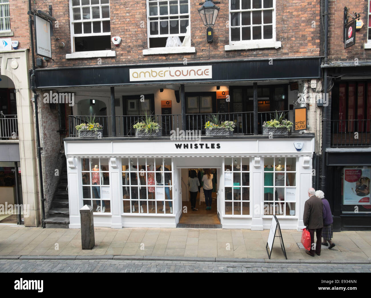 Shops in Chester Stock Photo - Alamy