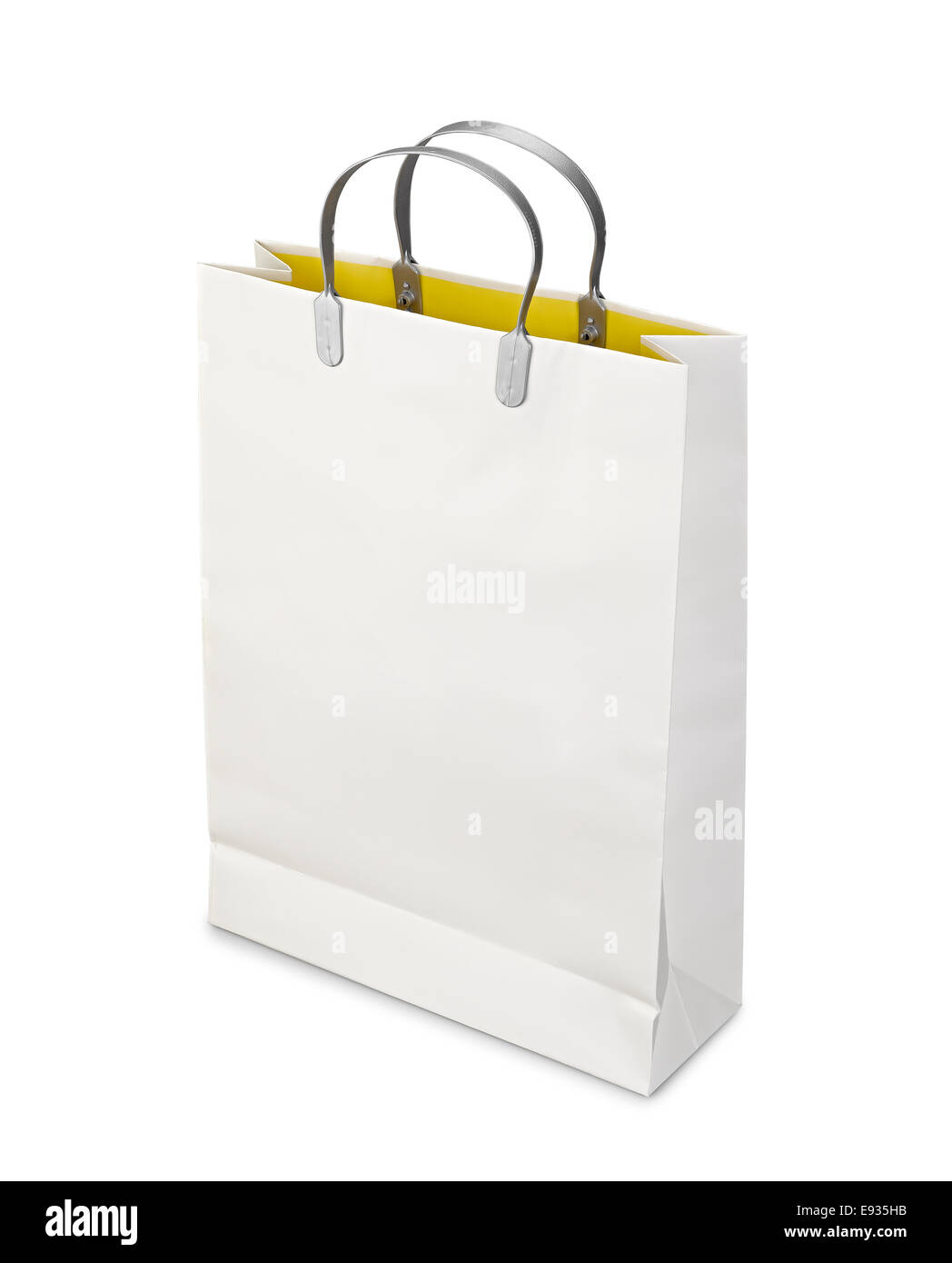 Shopping Bag opened isolated on white with clipping path Stock Photo ...