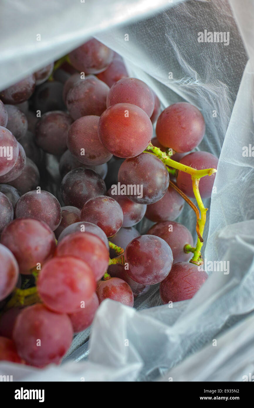 Plastic bag of grapes hi-res stock photography and images - Alamy