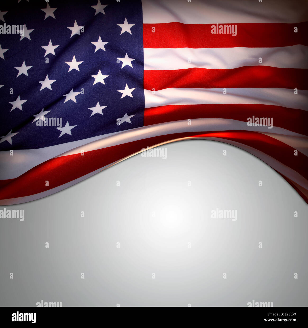 Closeup of American flag on plain background Stock Photo - Alamy