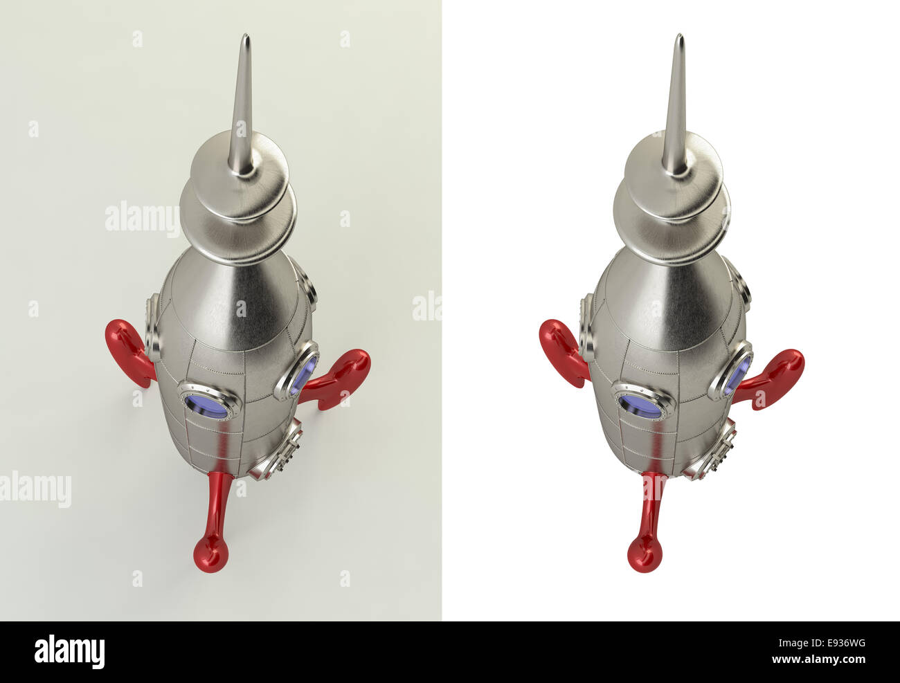 3D rendering of a comic style rocket Stock Photo - Alamy