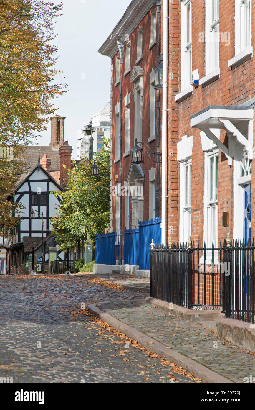 Early 19th century town houses in Priory Row, Coventry, Warwickshire ...