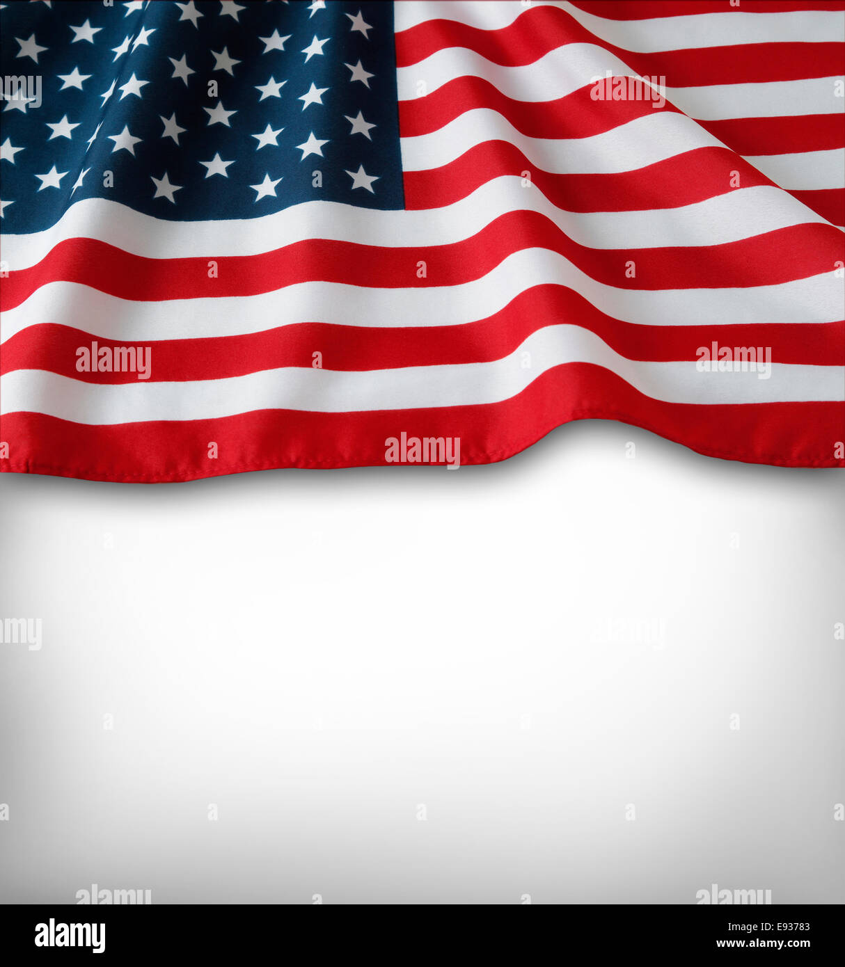 Closeup of American flag on plain background Stock Photo - Alamy