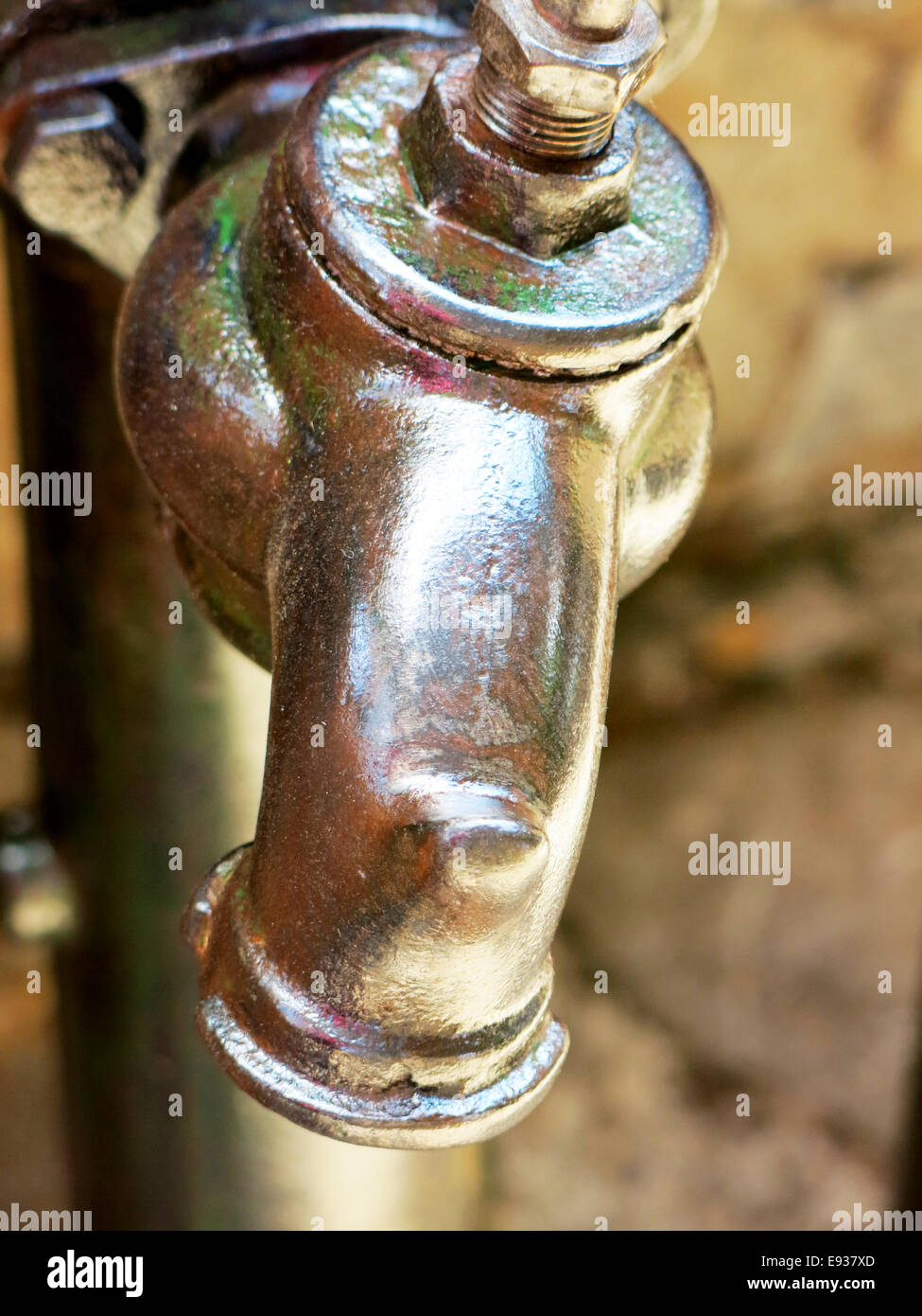 Vintage water tap. High angle view Stock Photo - Alamy