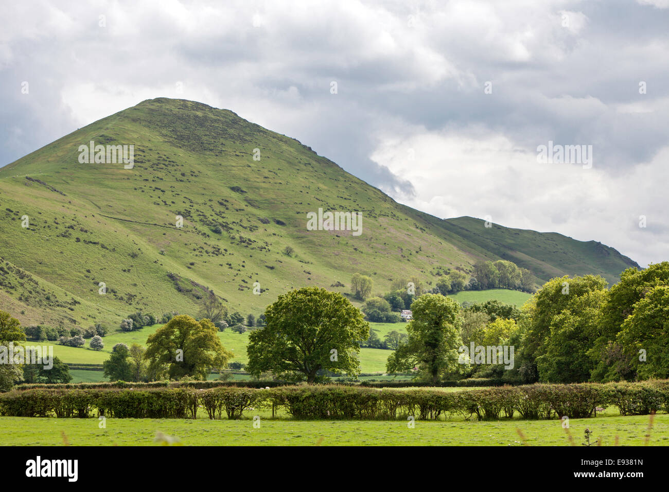 The Lawley hill 377m (1237ft) near Church Stretton, Shropshire, England ...