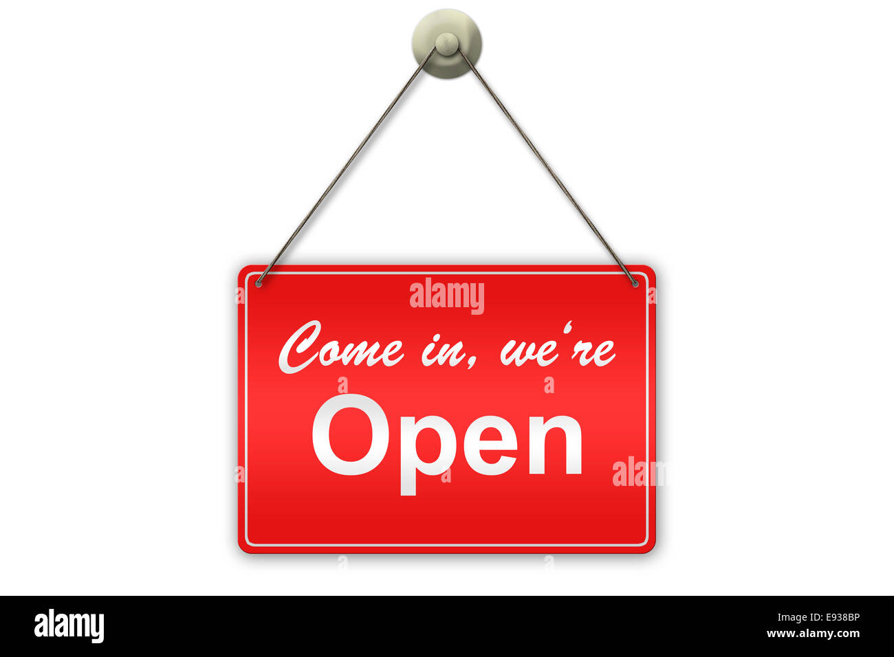 Illustration of a red "Open" sign isolated on white background Stock ...