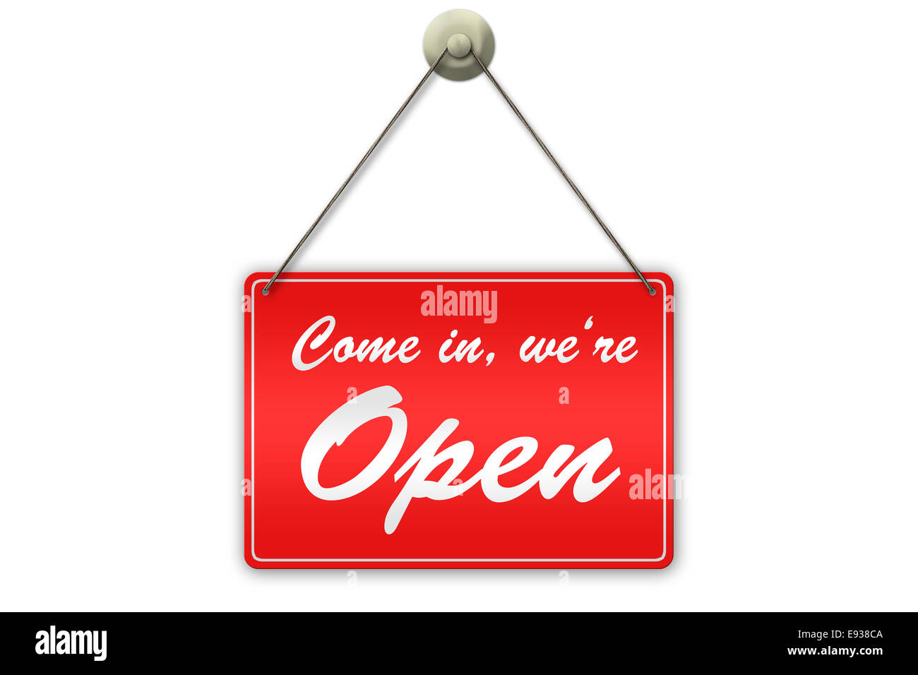 Illustration of a red "Open" sign isolated on white background Stock ...