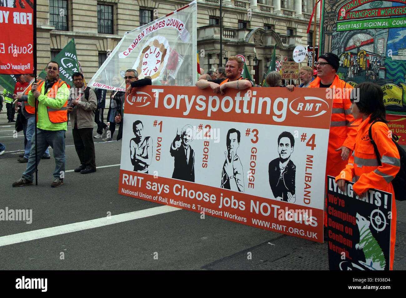 TUC march and demonstration in central London, UK Stock Photo - Alamy