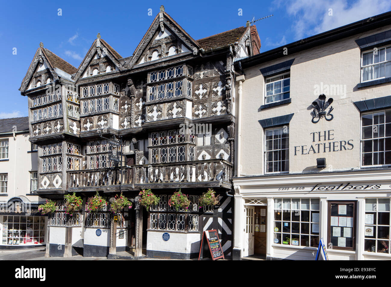 The Feathers Hotel, the Bull Ring, Ludlow, Shropshire, England, UK ...