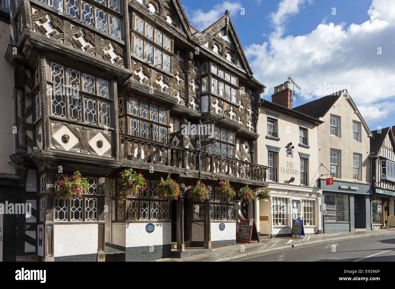 The Feathers Hotel, the Bull Ring, Ludlow, Shropshire, England, UK ...