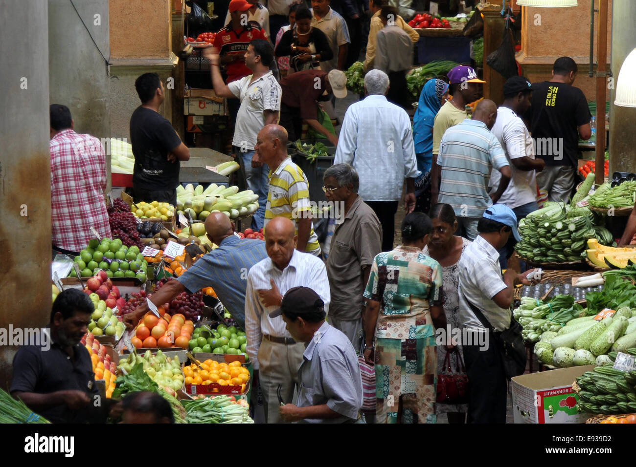 The fruit and vegetable section of Central Market, Port Louis ...