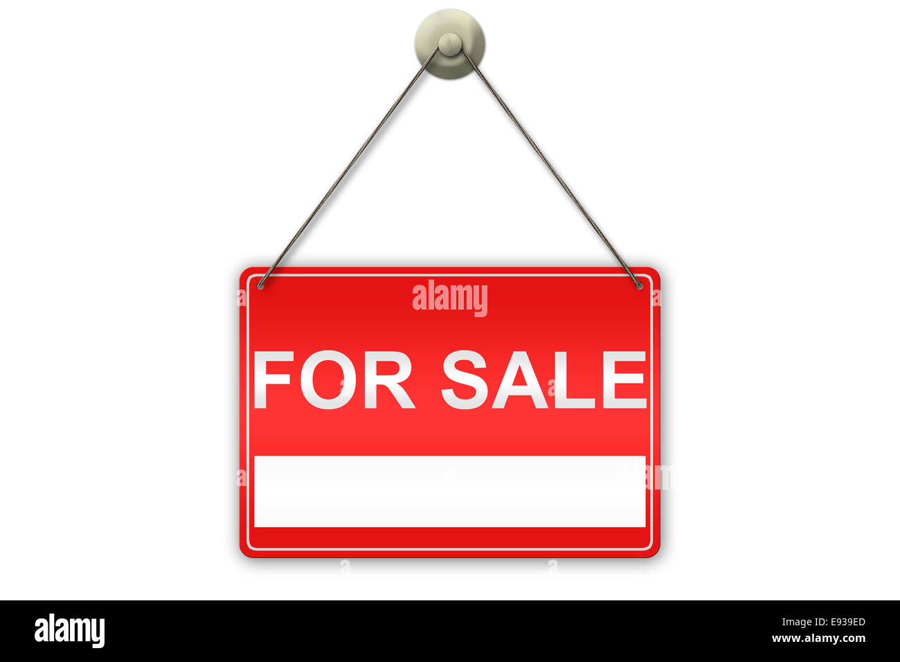 Illustration of a red "For Sale" sign isolated on white background with ...