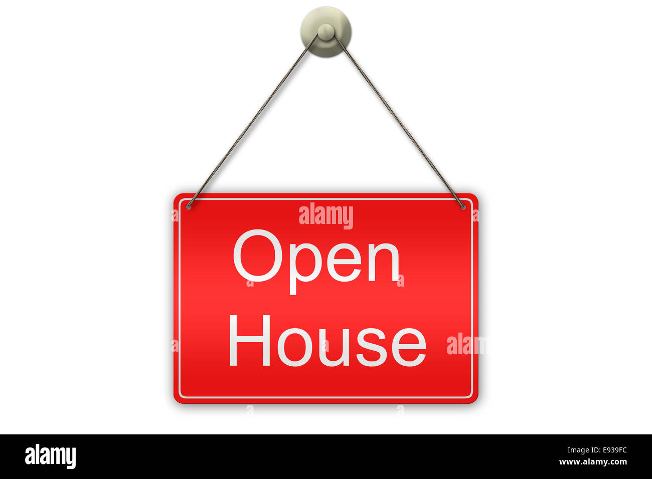 Illustration of a red "Open House" sign isolated on white background ...