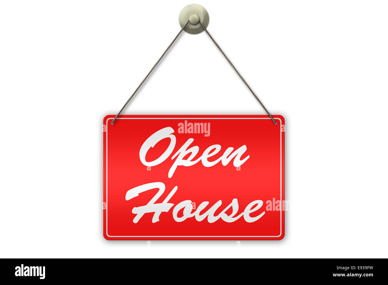 Illustration of a red "Open House" sign isolated on white background ...