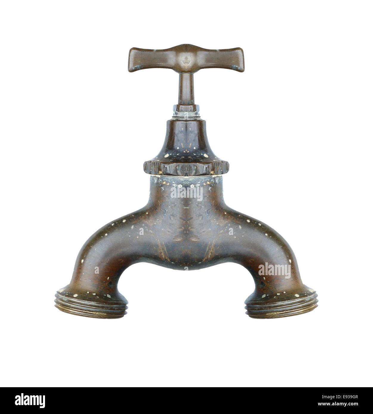 old and used faucet - valve Stock Photo - Alamy