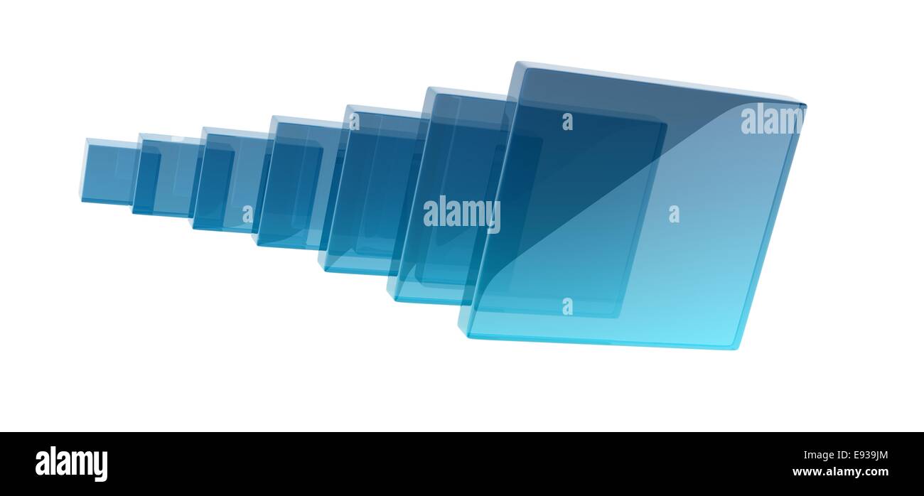 Geometric squares in blue Cut Out Stock Images & Pictures - Alamy