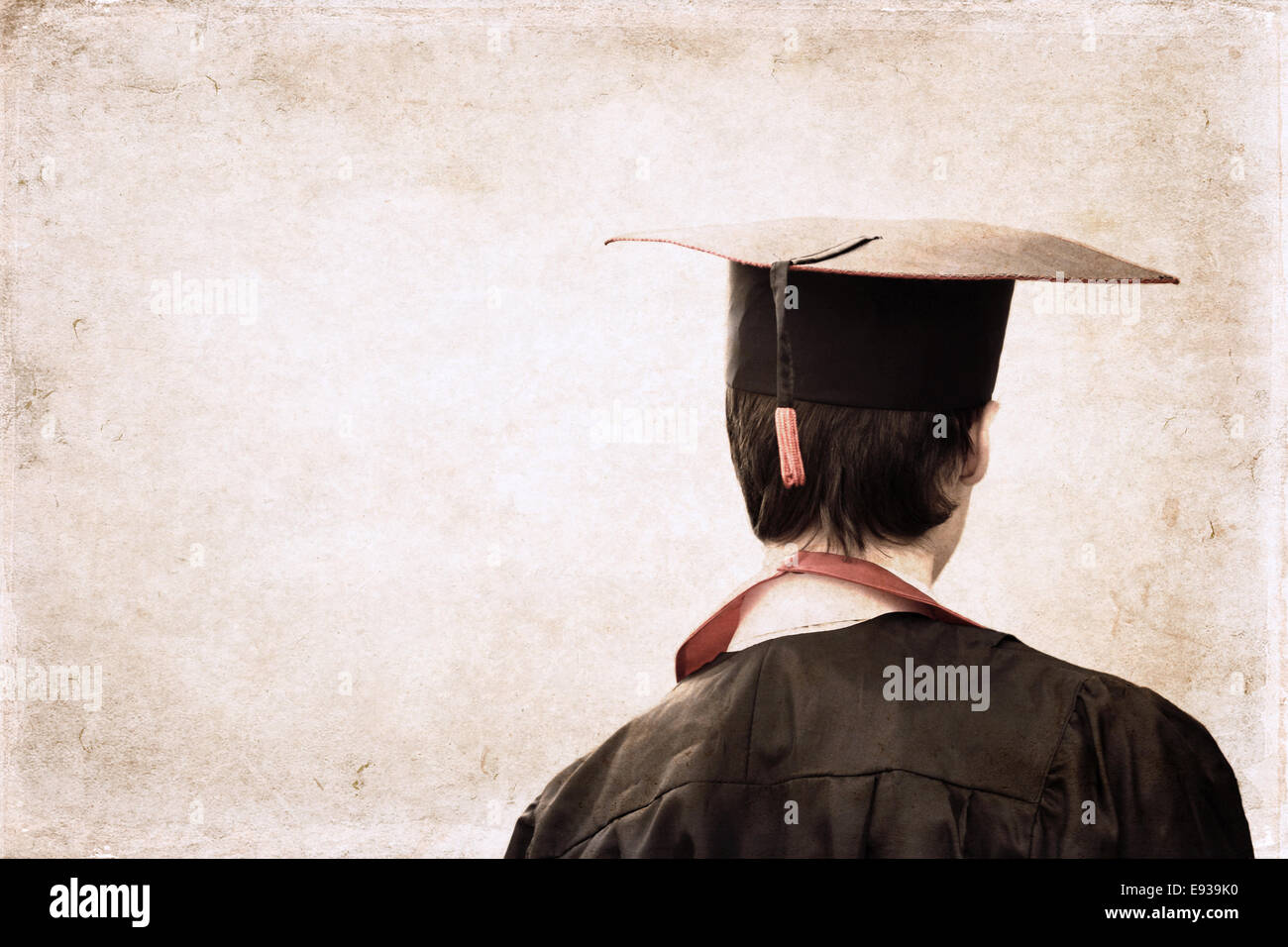Artwork in retro style, graduation Stock Photo - Alamy