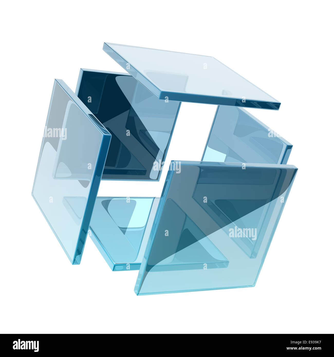 3d glass cube hi-res stock photography and images - Alamy