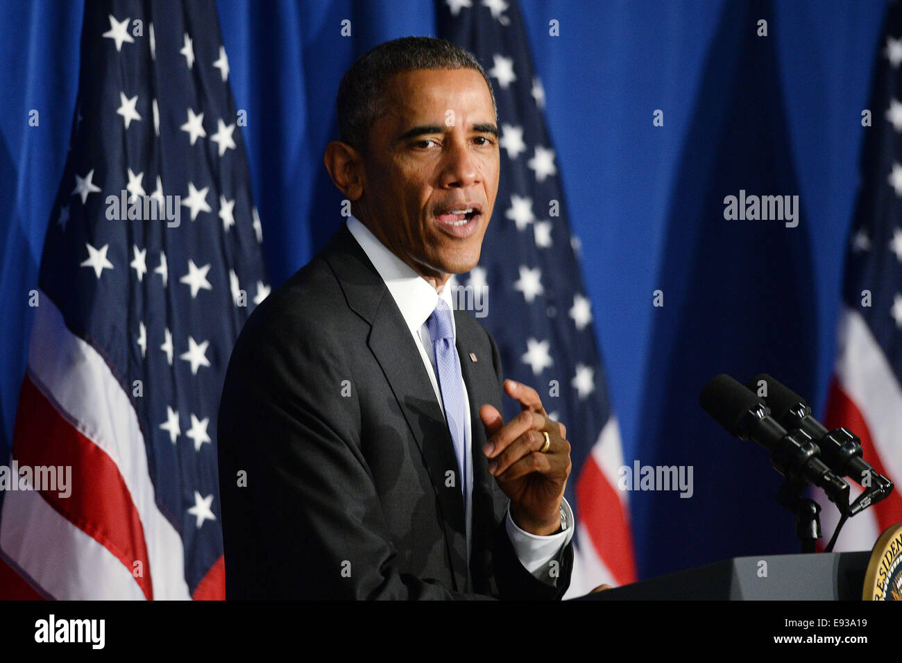 Washington, DC. 17th Oct, 2014. United States President Barack Obama ...