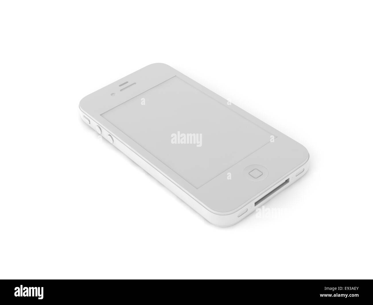 3D mobile phone model on white background Stock Photo - Alamy
