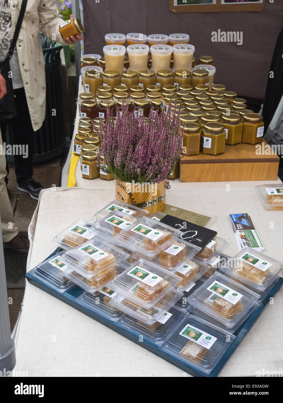 Farmers market in Oslo the capital city of Norway ecological honey and ...