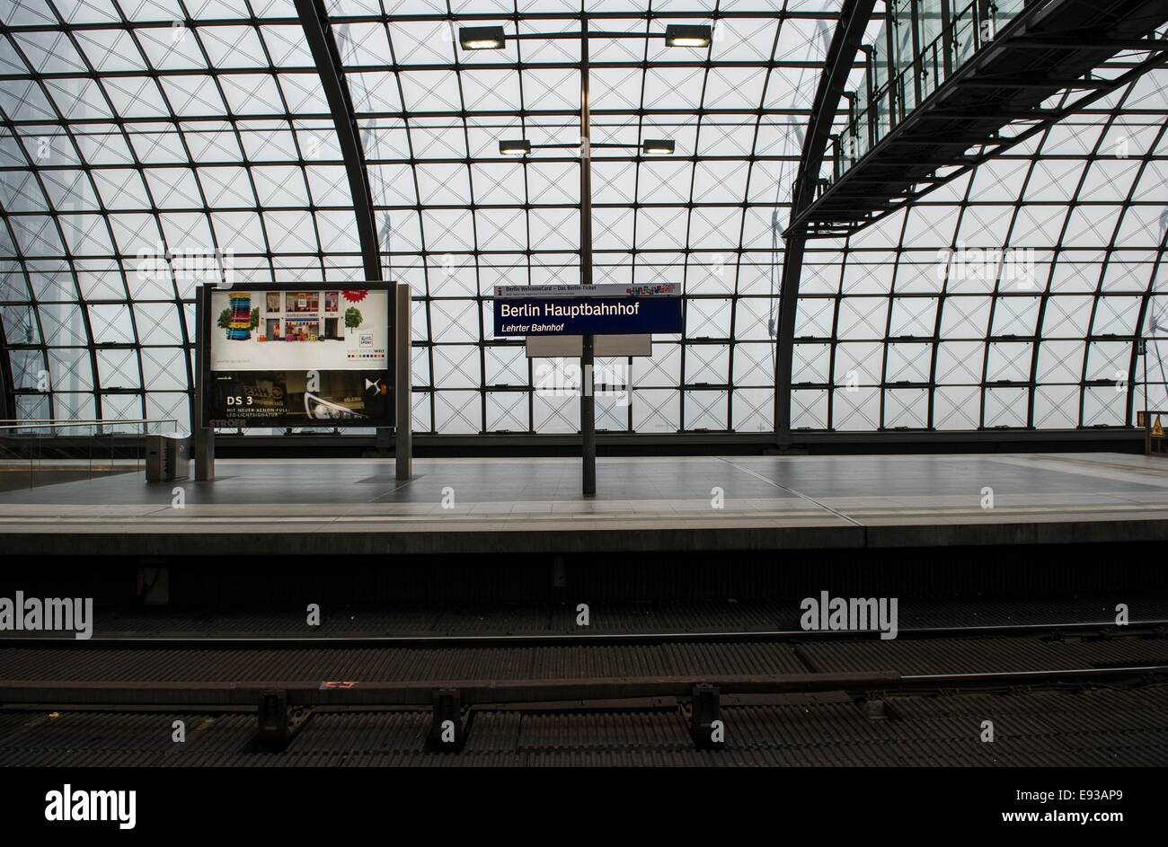 A platform at the main station is deserted during a strike of German ...