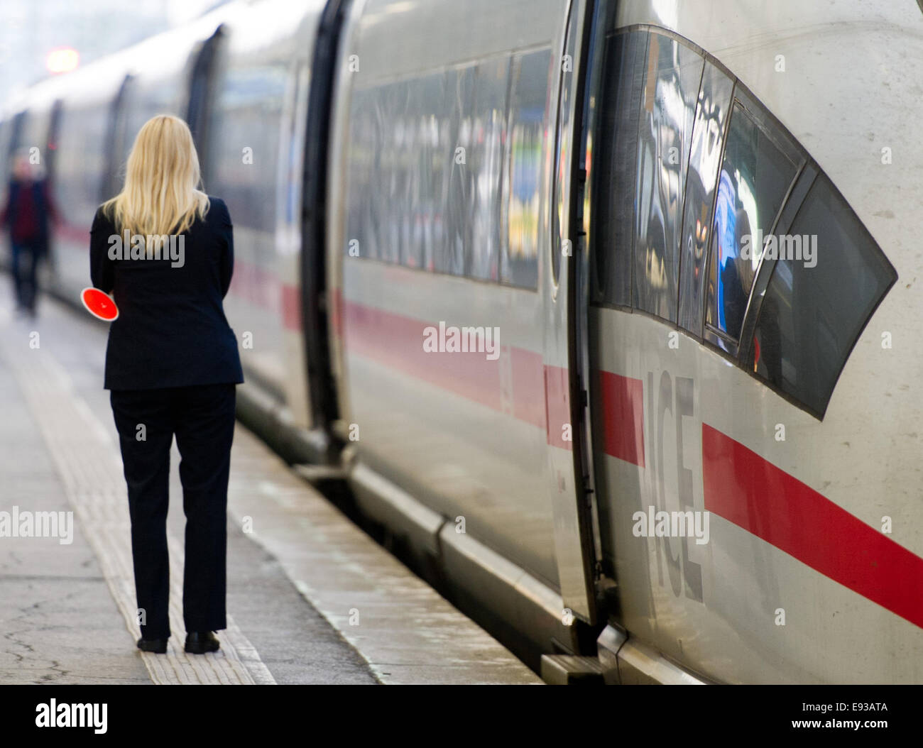 Freight train conductor hi-res stock photography and images - Alamy