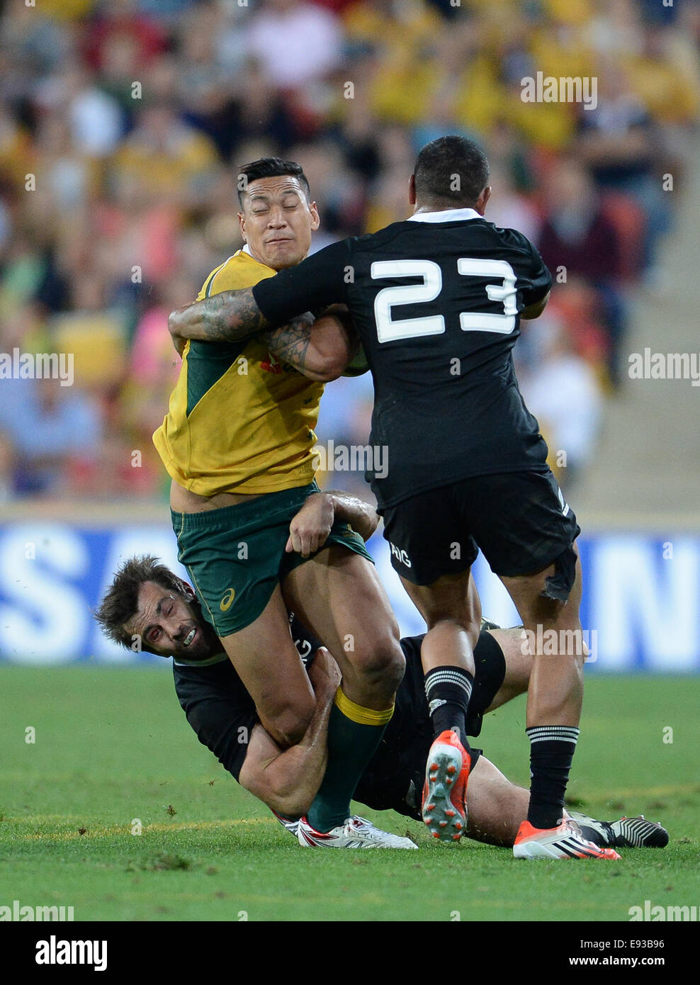 Suncorp Stadium, Brisbane, Australia. 18th Oct, 2014. Qantas Wallabies ...