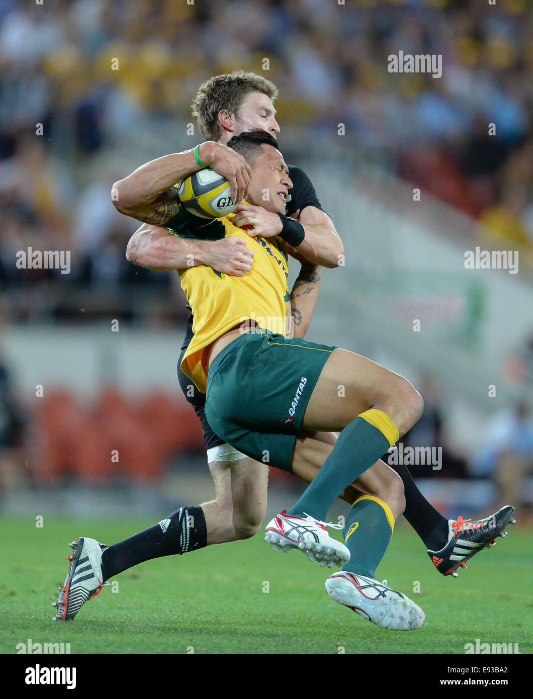 Suncorp Stadium, Brisbane, Australia. 18th Oct, 2014. Qantas Wallabies ...
