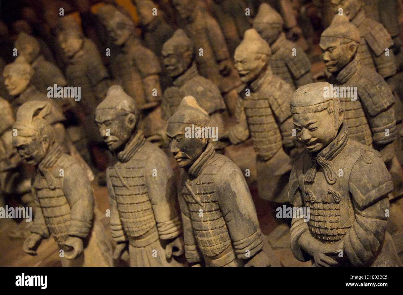 Horizontal close up of the Terracotta Army statues Stock Photo - Alamy