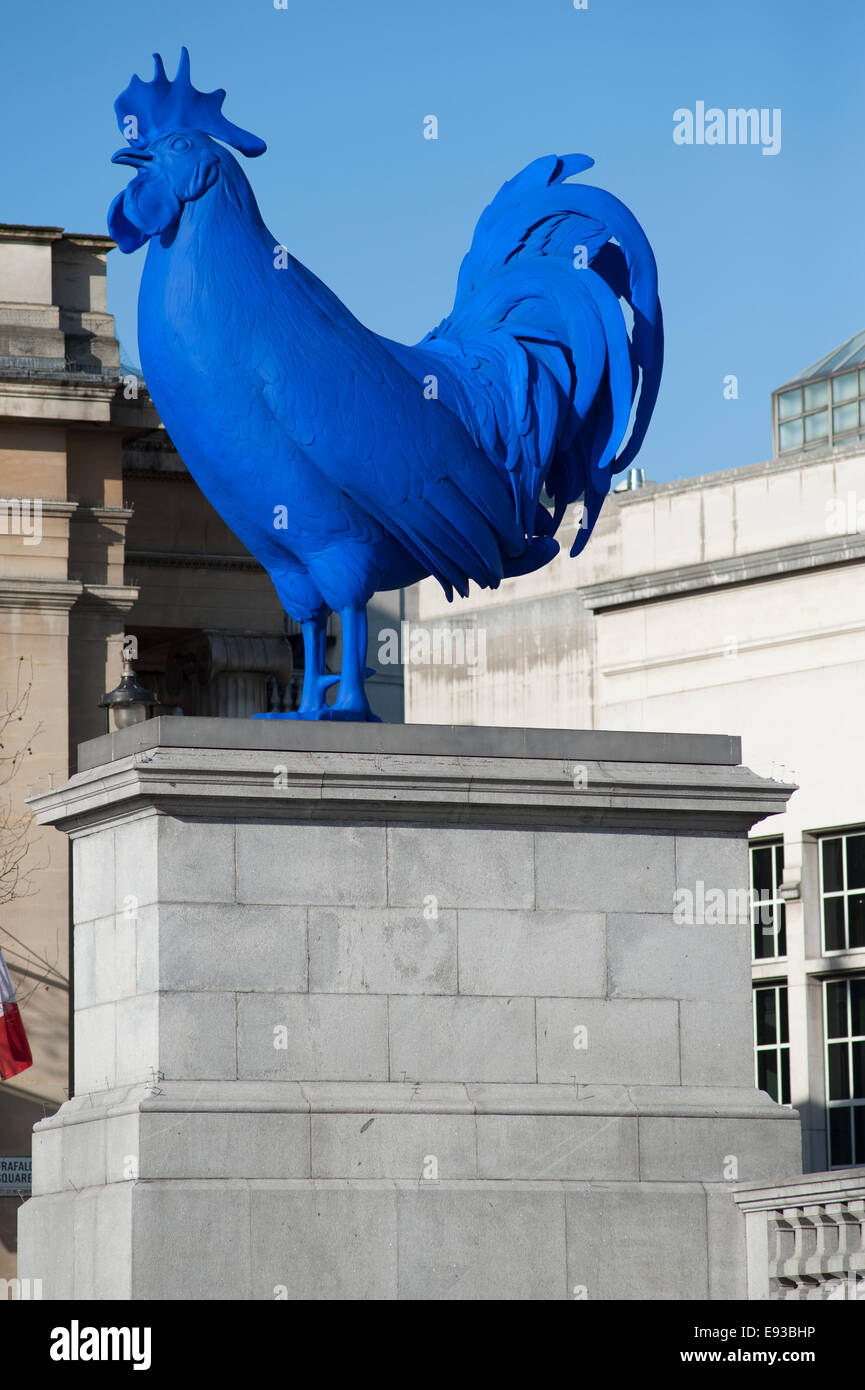 Hahn/Cock, 4.72m high blue cockerel artwork by German artist Katharina ...