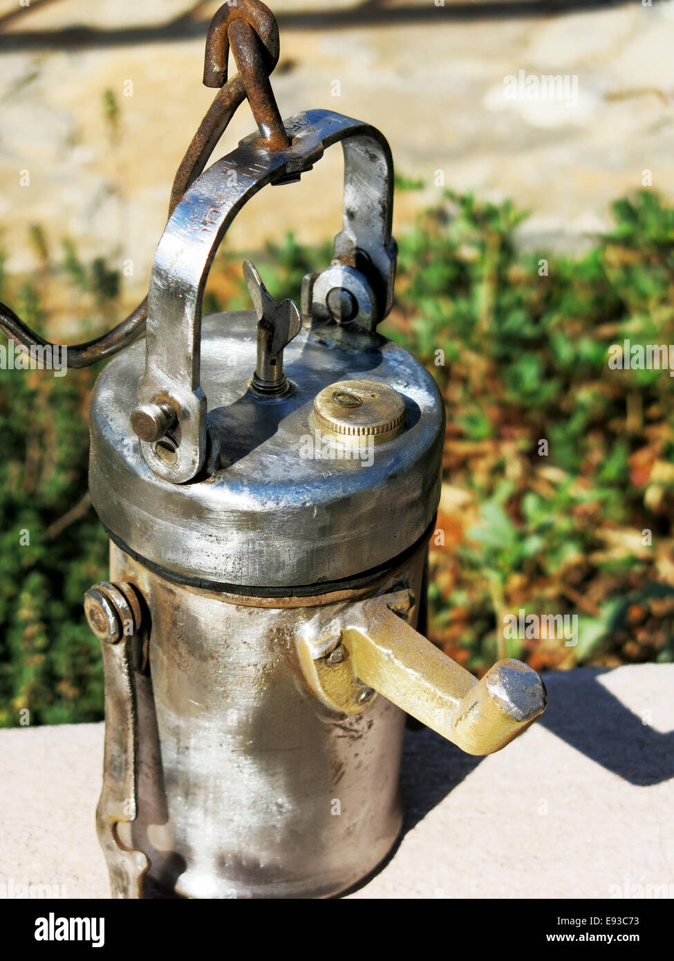 Vintage miners lamp hi-res stock photography and images - Alamy