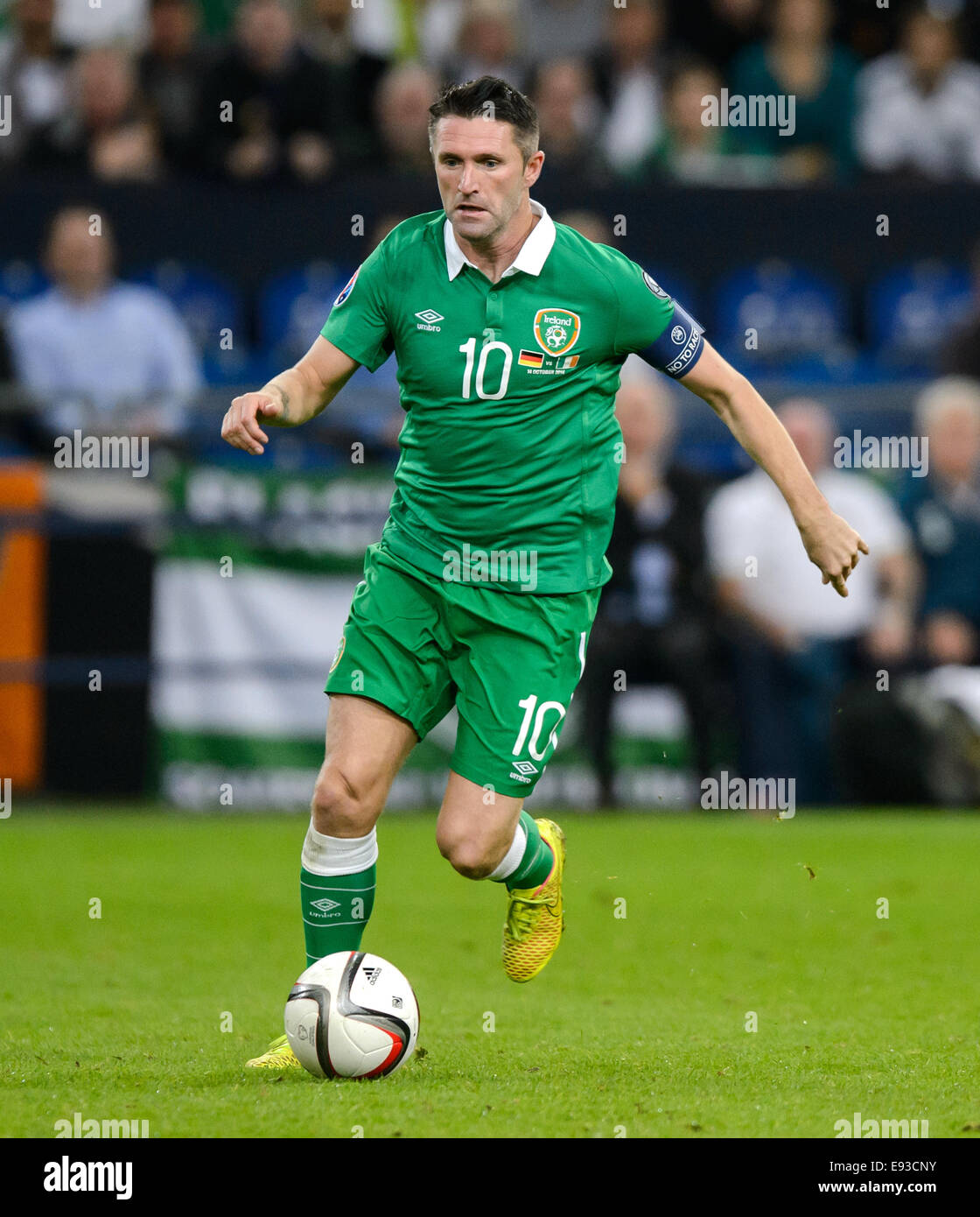 Geselnkrichen, Germany. 14th Oct, 2014. Irland's Robbie Keane in action ...