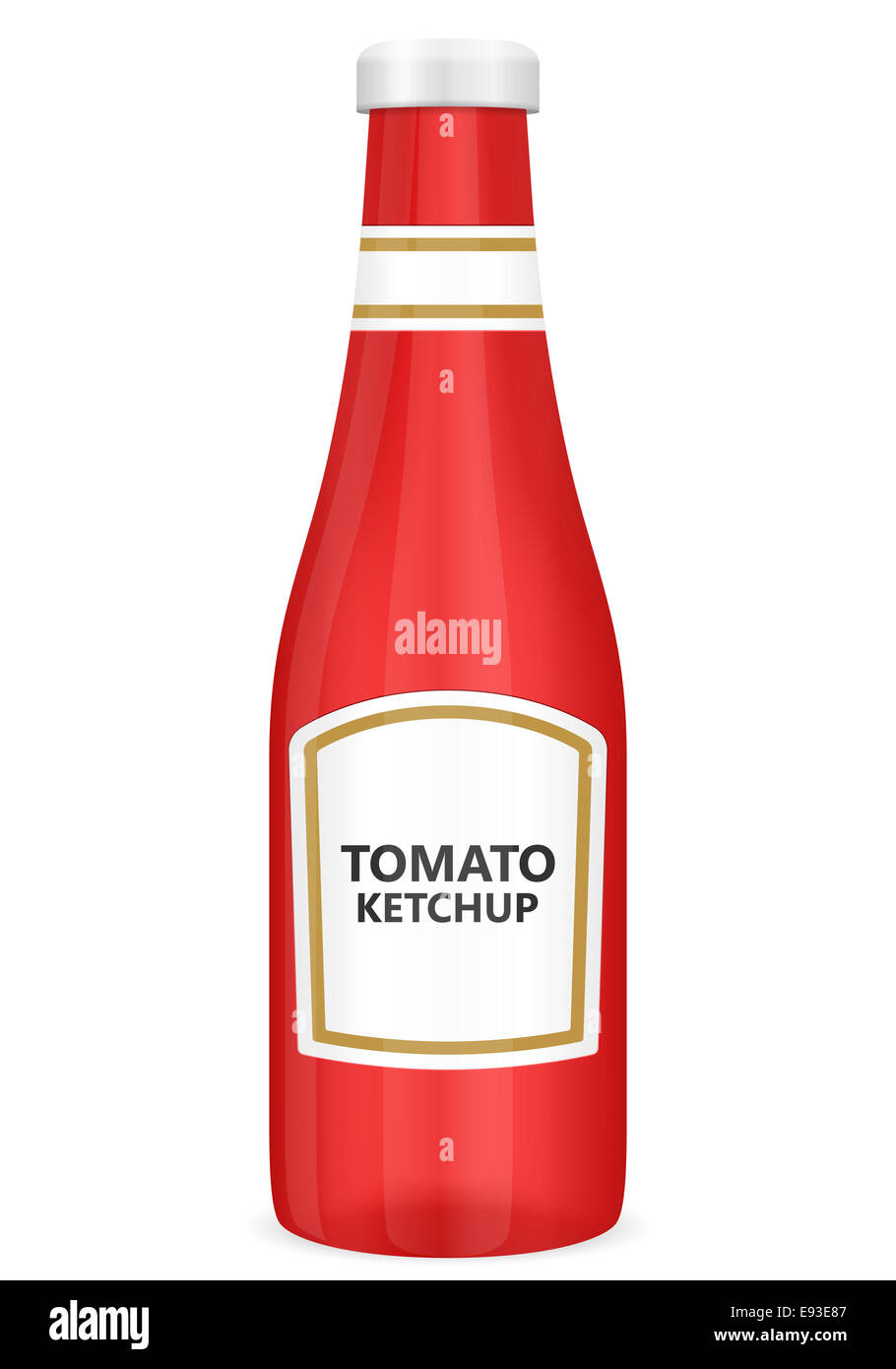 Tomato ketchup bottle on a white background Stock Photo - Alamy