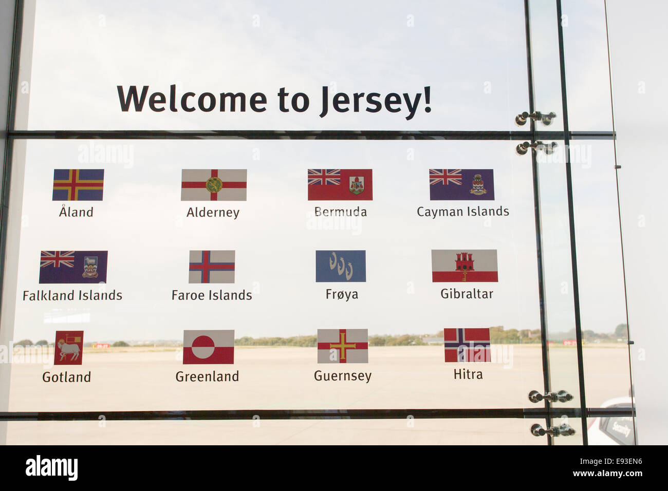 International Island Games all flags of attendees displayed a Jersey ...
