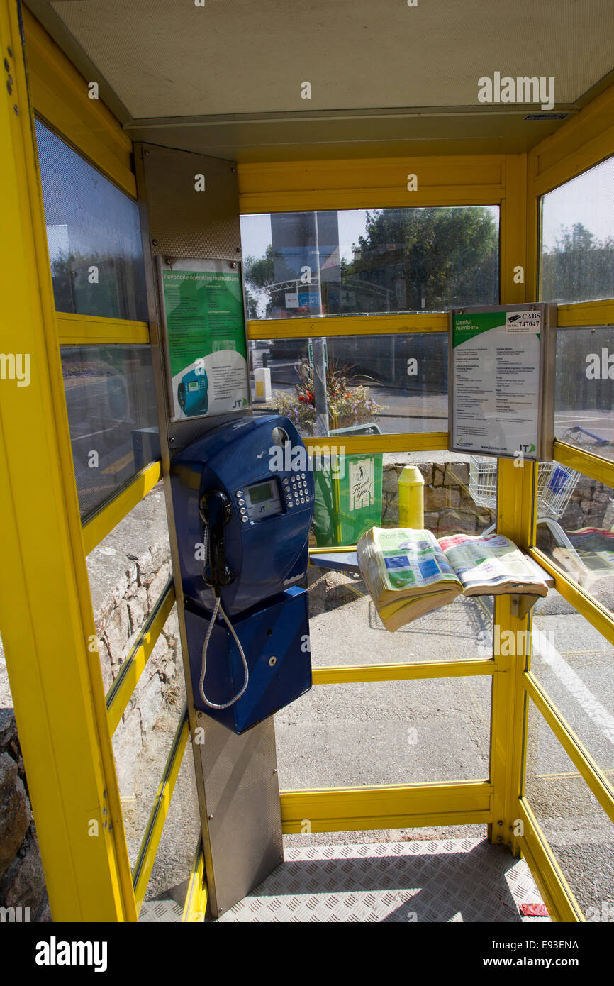 Yellow telephone box hi-res stock photography and images - Alamy