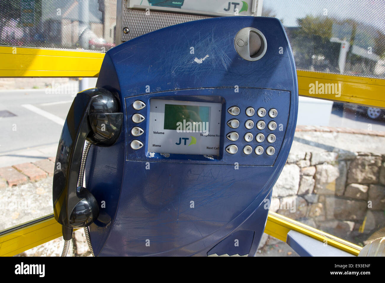 Yellow telephone box hi-res stock photography and images - Alamy
