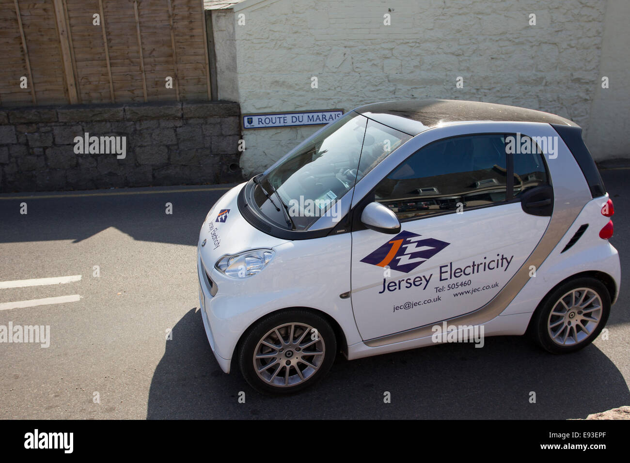 Jersey Electricity smart car Stock Photo - Alamy