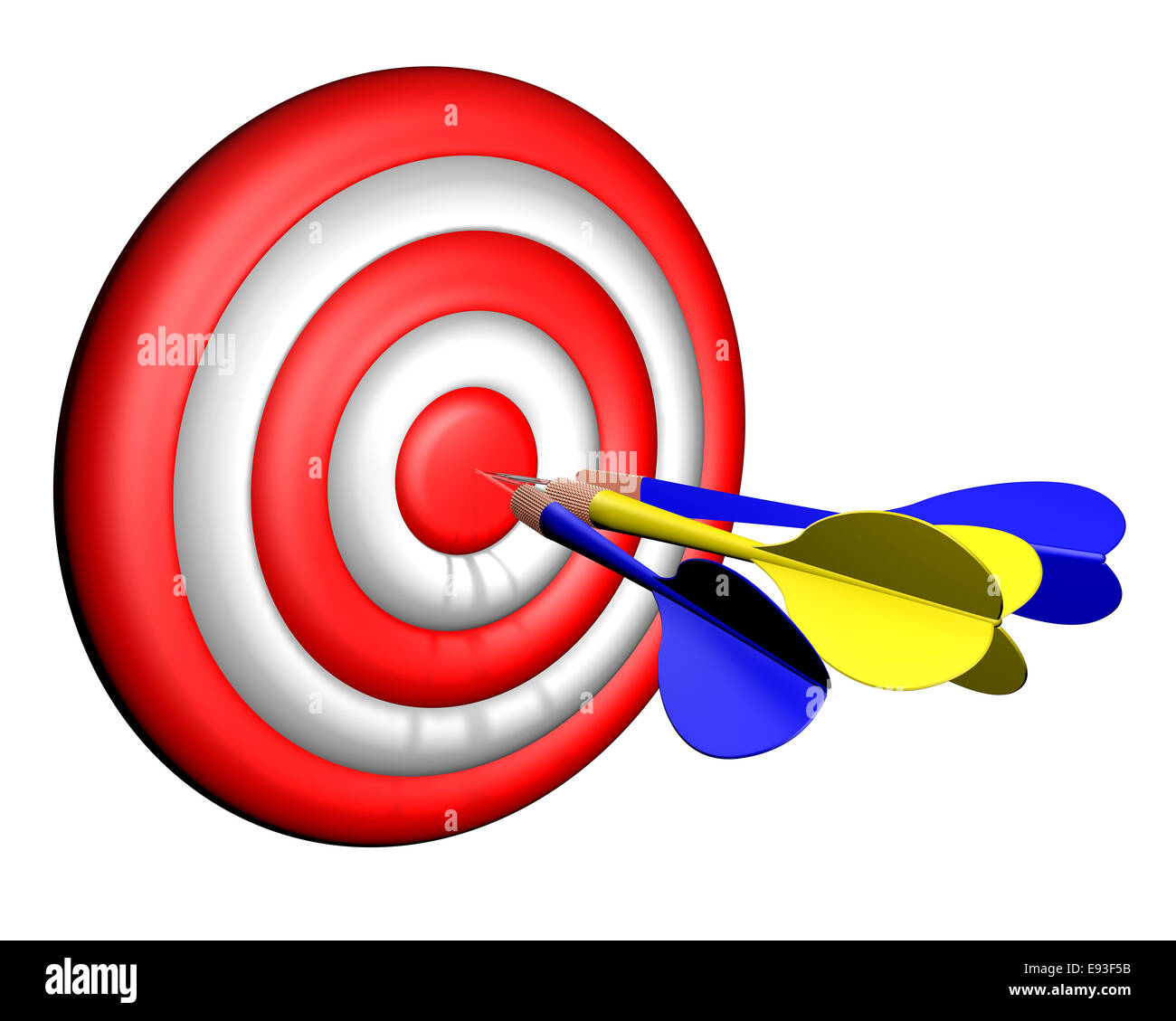Darts hitting target 3d hi-res stock photography and images - Alamy