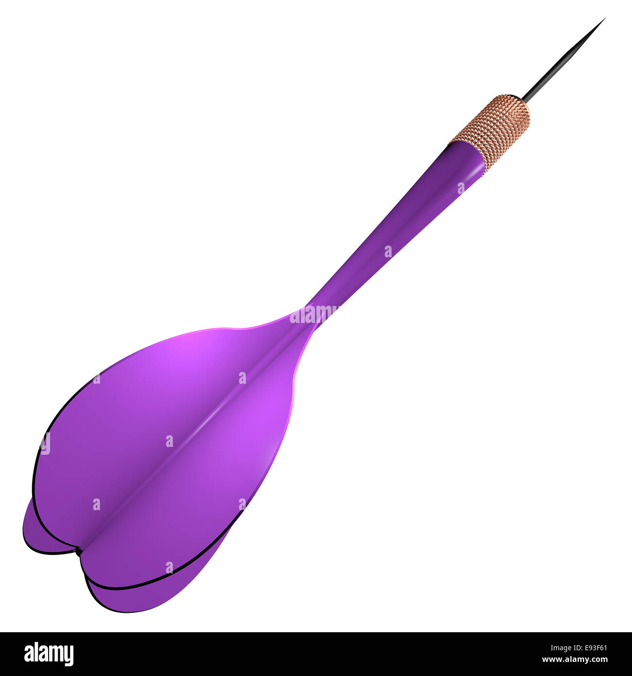Purple dart isolated on white background Stock Photo - Alamy