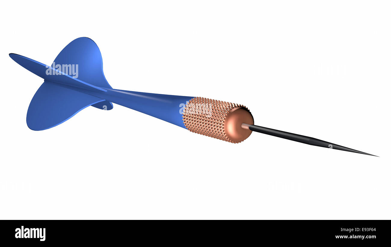 Blue dart isolated on white background Stock Photo - Alamy